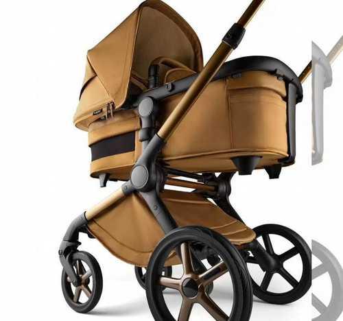 Коляска 2в1 bugaboo fox 5 noir amber glow