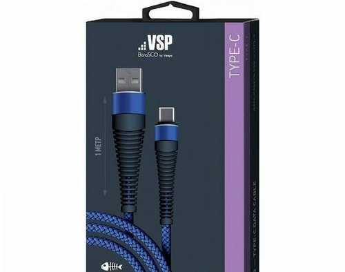 Дата-кабель borasco USB - Type C, 3А, 1м, Fishbone