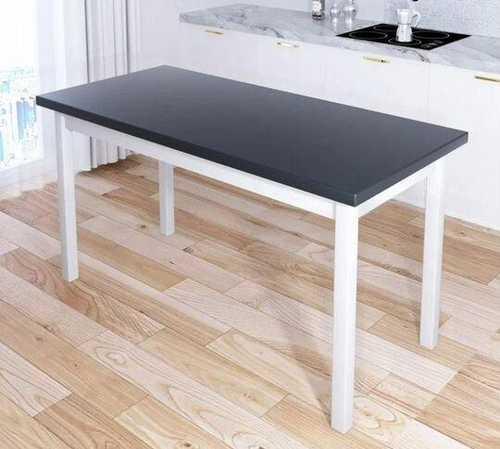 Кухонный стол из массива сосны, антрацит 140х60х75
