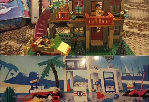 Lego 2 набора (дом и станция) + 2 в подарок