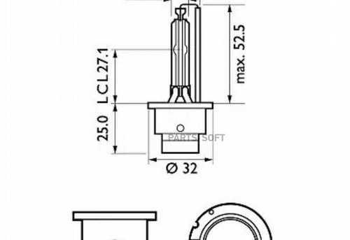 Philips 85122VIS1 Лампа ксеноновая D2S Vision 4600