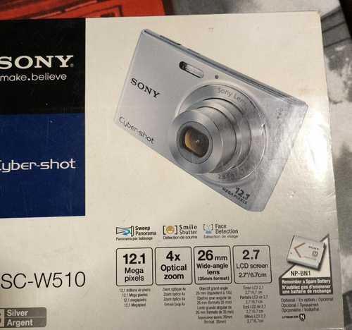 Цифровой фотоаппарат sony cyber shot w510