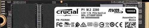 SSD M.2 накопитель Crucial P1 1000 гб CT1000P1SSD8
