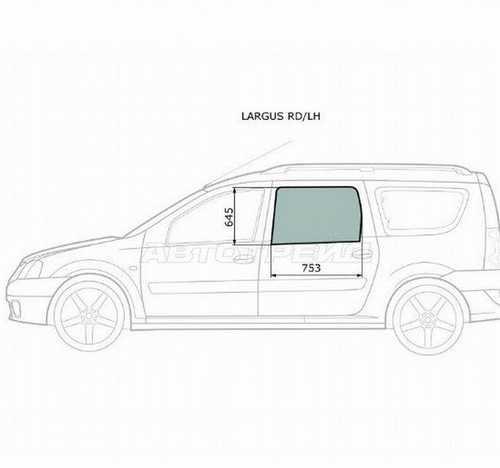 Стекло боковое опускное dacia logan MCV 06-08, LADA largus 12, LADA largus 21, renault logan