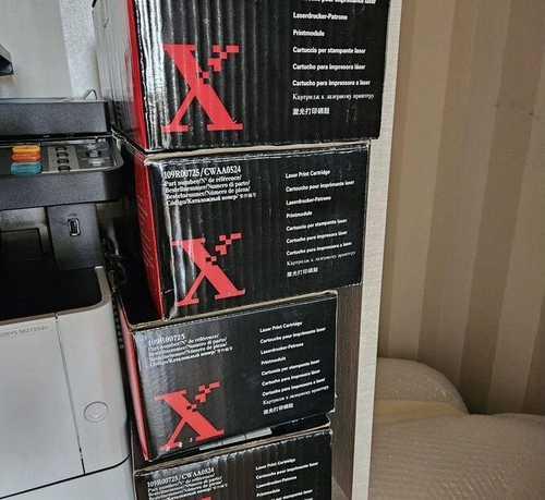 4 картриджа 109R00725 xerox оригинал