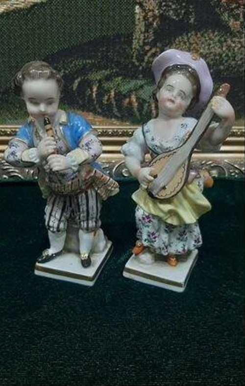 Антикварные статуэтки дети,Рудольштадт