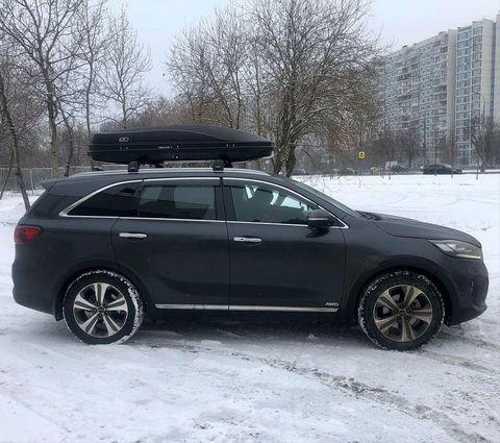 Автобокс Магнум 420 черный карбон на Sorento