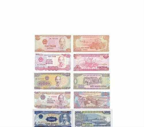 Набор банкнот Вьетнам UNC 1987-1988