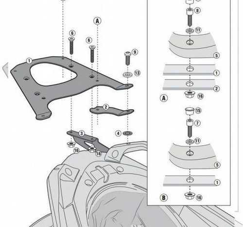 Крепеж центрального кофра kappa KR5105 BMW C600