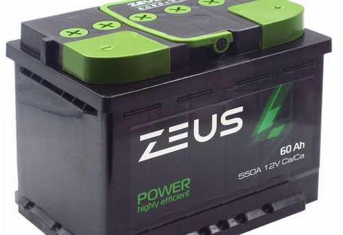 Автомобильный аккумулятор zeus power 60 Ач о.п