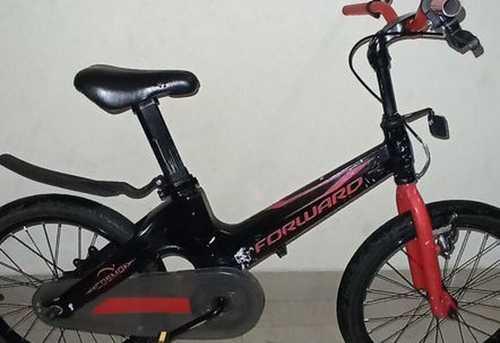 Детский велосипед forward cosmo 16 (черно-красный)