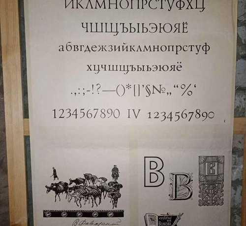 Школьный учебный плакат СССР
