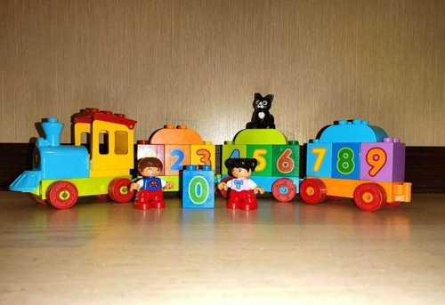 Lego duplo поезд и машина скорой