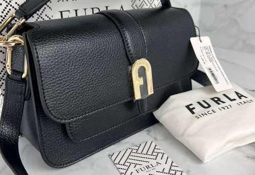 Сумка Женская Furla Оригинал Новая Черная Кожаная