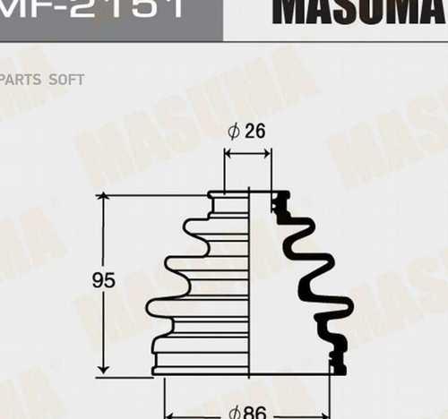 Masuma MF-2151 пыльник ШРУСа наружного\ Toyota Camry 2.0 89-92/Hi-Ace/Hi-Lux