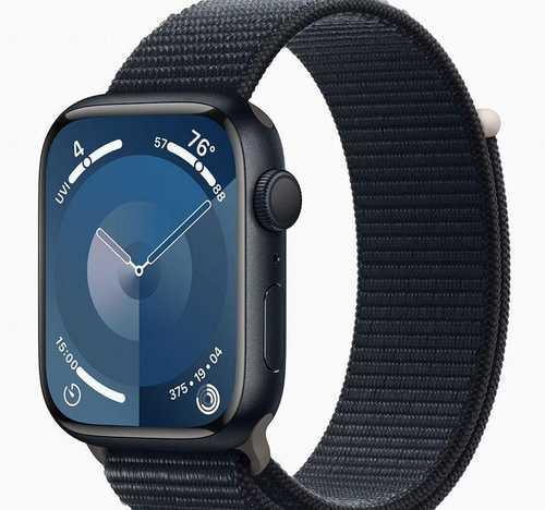 Смарт-часы Apple Watch Series 9, 41 мм Midnight Al Midnight Sport Loop