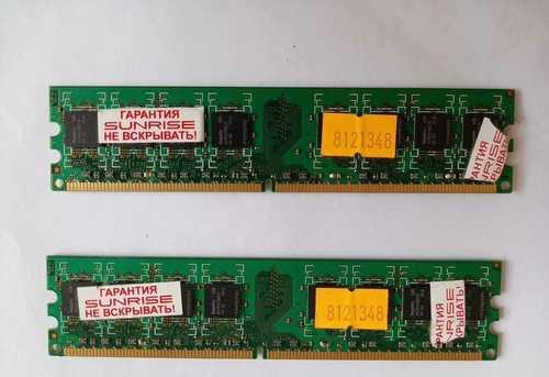 Оперативка Hynix 2RX8 PC2-6400U-555-12 1GB