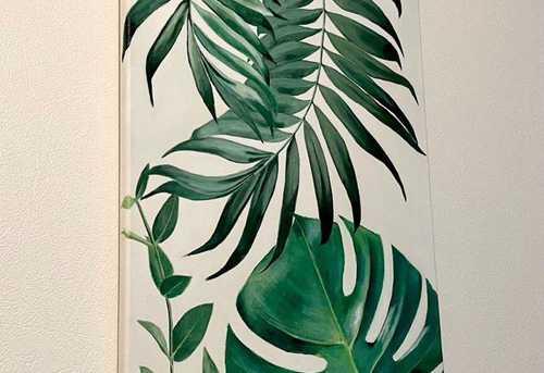 Интерьерная картина листья ботаника