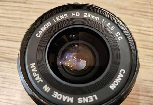 Объектив Canon FD 28/2.8 S.C