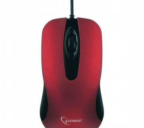 Gembird MOP-400-R красный USB Мышь, бесшумный клик