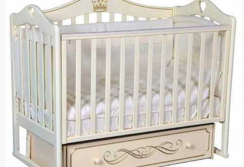 Детская кровать Антел Каролина 55 Слоновая кость