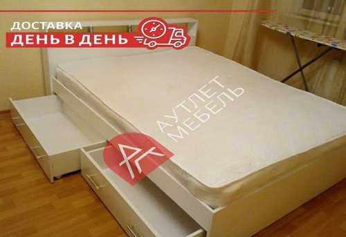 Кровать двухспальная с ящиками