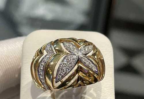 Золотое кольцо 583п с бриллиантами