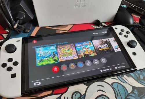 Игровая приставка Nintendo Switch Oled, прошитая