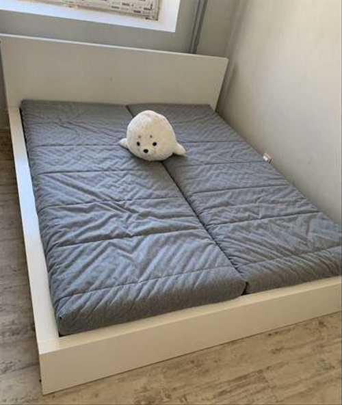 Кровать Мальм IKEA 160 + полки