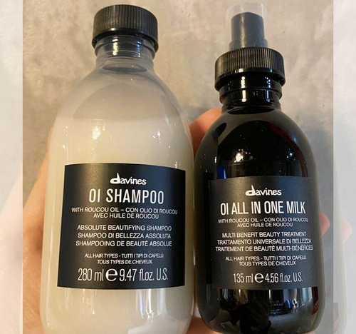 Davines oi шампунь и молочко oi