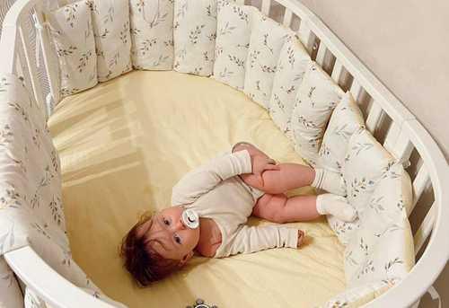 Детская кроватка трансформер круглая