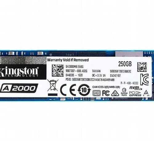 SSD диск Kingston 250gb A2000 (новый)