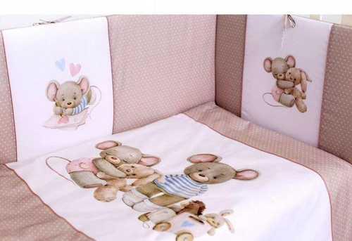 Комплект для кроватки 6пр Little mouse Lappetti 6