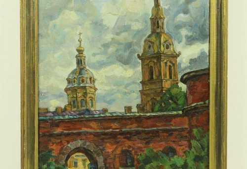 Картина "Никольские Ворота Петропавловск. Крепость