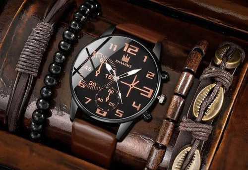 Комплект мужские часы + браслет 4