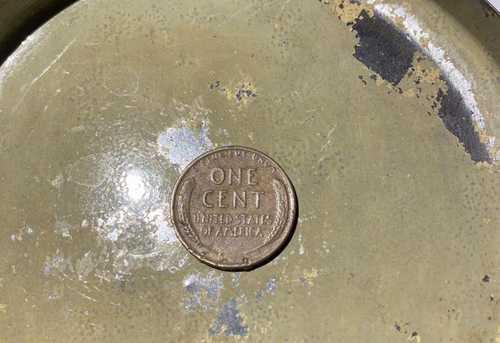Один цент (one cent) USA 1953 года