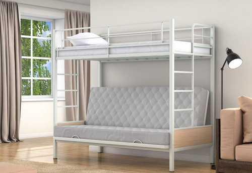 Двухъярусная кровать с диваном Дакар 1 Белый