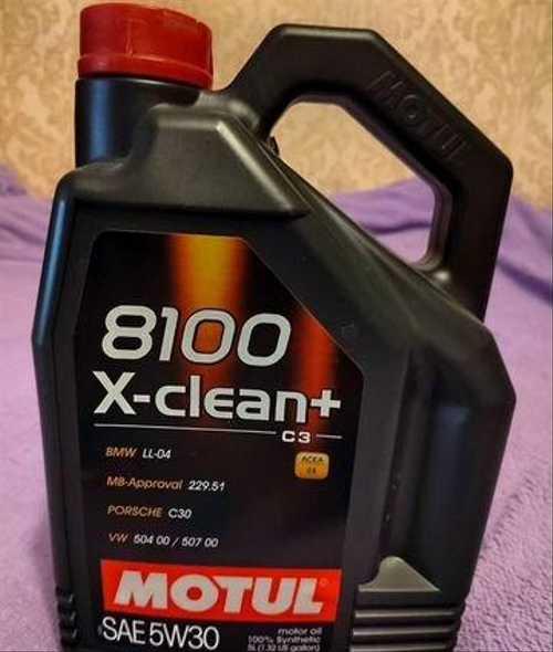 Моторное масло Motul 8100 X-clean+ 5W30, 5 л