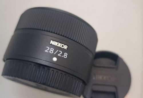 Объектив Nikon Z 28 mm F 2,8 б/у