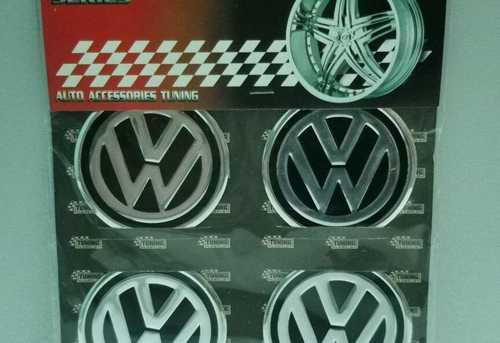 4шт Volkswagen комплект наклеек 60мм для колпаков