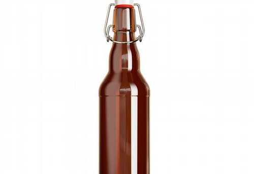 Бутылка бугельная П-32-10-500 коричневое стекло 0