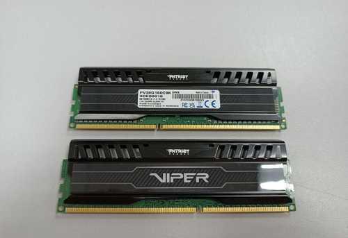 Комплект DDR3 Patriot viper 4Gbx2 (8Gb) 1600Mhz