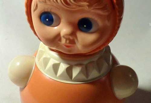 Неваляшка кукла большая 25 см пластик игрушка СССР