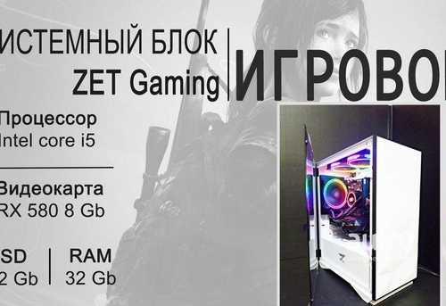 Игровой пк ZET Gaming. Видеокарта 8Gb. Белый
