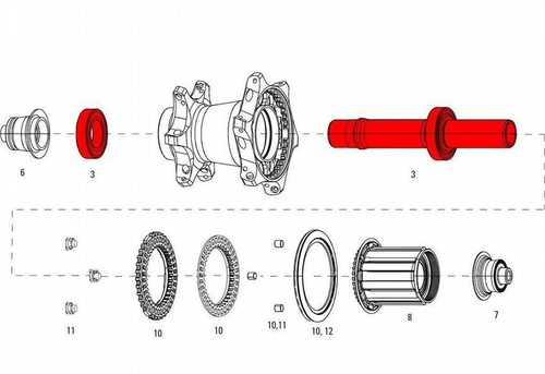 Zipp Cognition RW-Axle Kit for NSW Hub