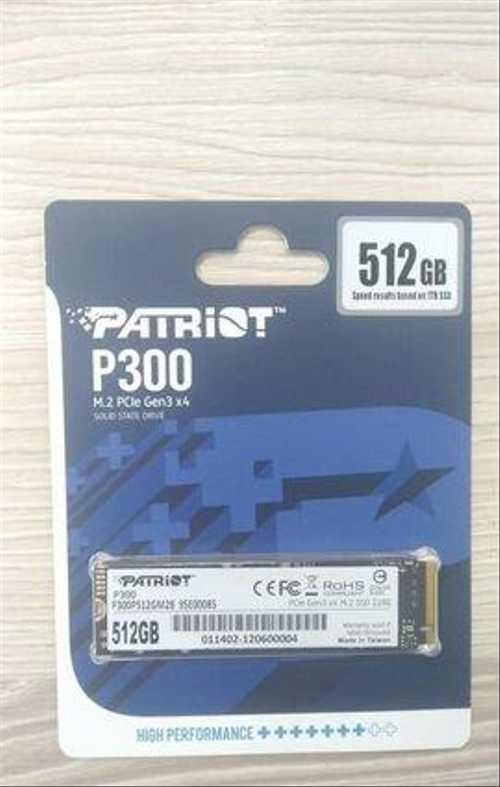 SSD Patriot Memory 512Gb p300p512gm28 M.2 NVMe