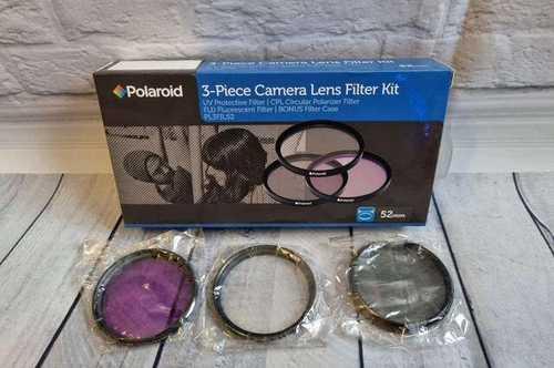 Polaroid 3-piece camera lens filter kit 52 mm