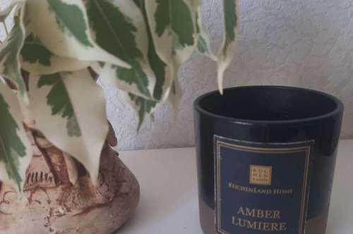 Арома свеча чёрная мужская Amber Lumiere