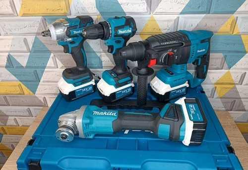 Шуруповерт+Болгарка+Перфоратор+Гайковерт Makita