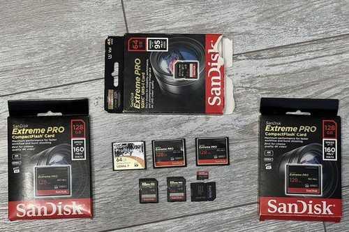 Карты памяти Sandisk extreme pro Compact Flash